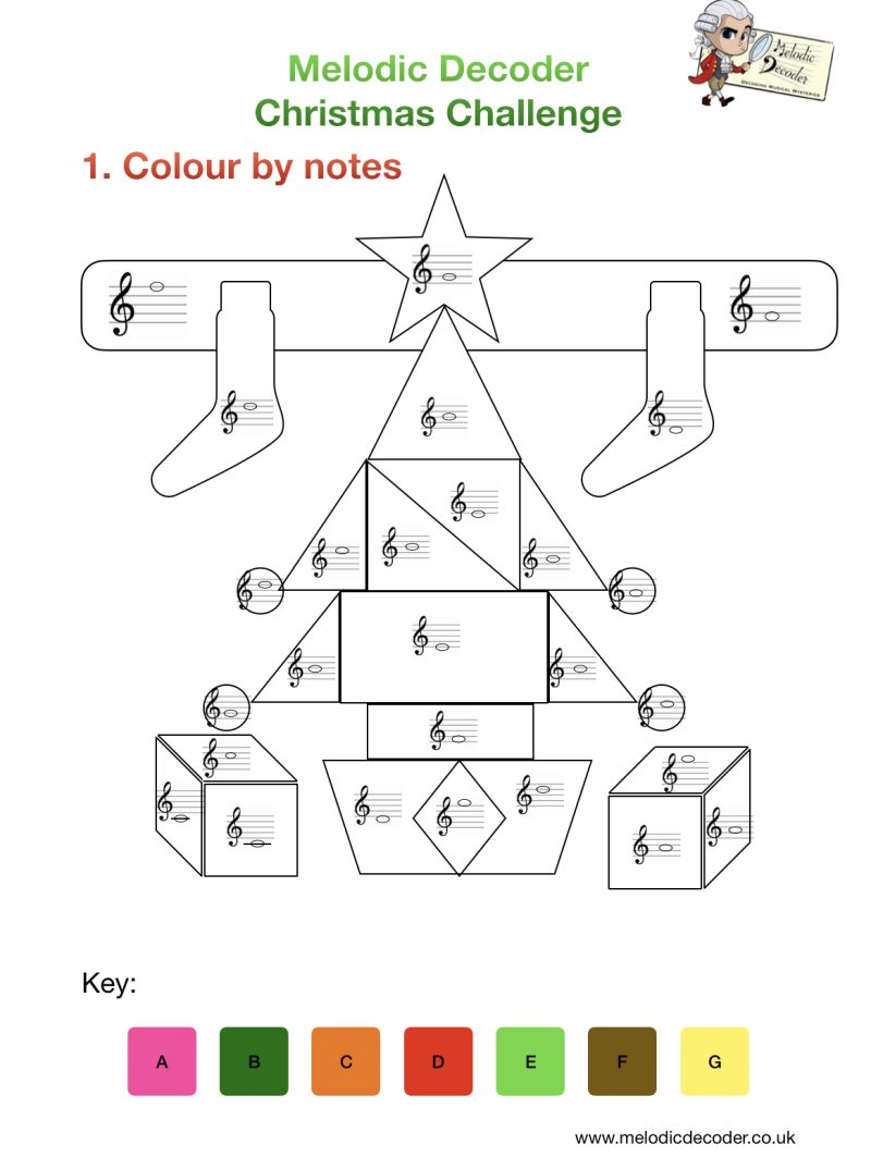 Christmas Activity Sheets: Pitch | Music Mark